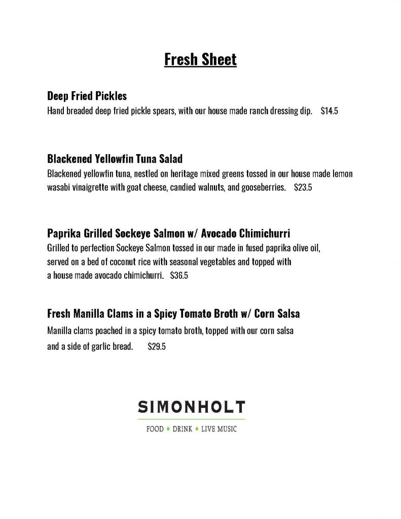 Happy Hour | Specials | Tea Time | Nanaimo Restaurants