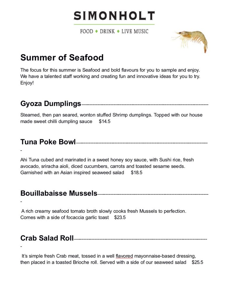 Happy Hour | Specials | Tea Time | Nanaimo Restaurants